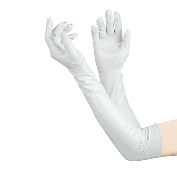 Lueint | Accessories | Long Gloves Womens Sexy Shiny Wet Look Costume ...